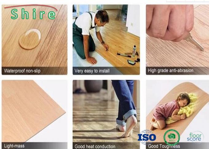 Decorative LVP Luxury Vinyl Tiles Click Wood Pattern Interlocking PVC ...